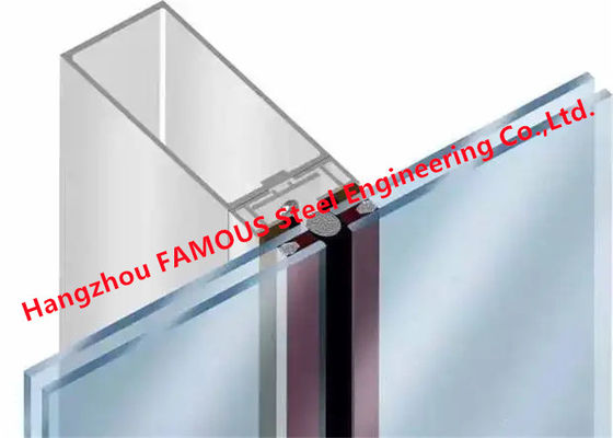 Modular Insulated Laminated Unitized Glass Facade Curtain Wall PVDF Coating