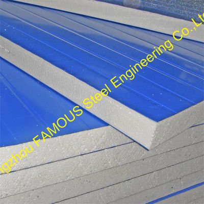 Panel Sandwich EPS Fireproof Untuk Dinding Bangunan Baja, Cladding Atap
